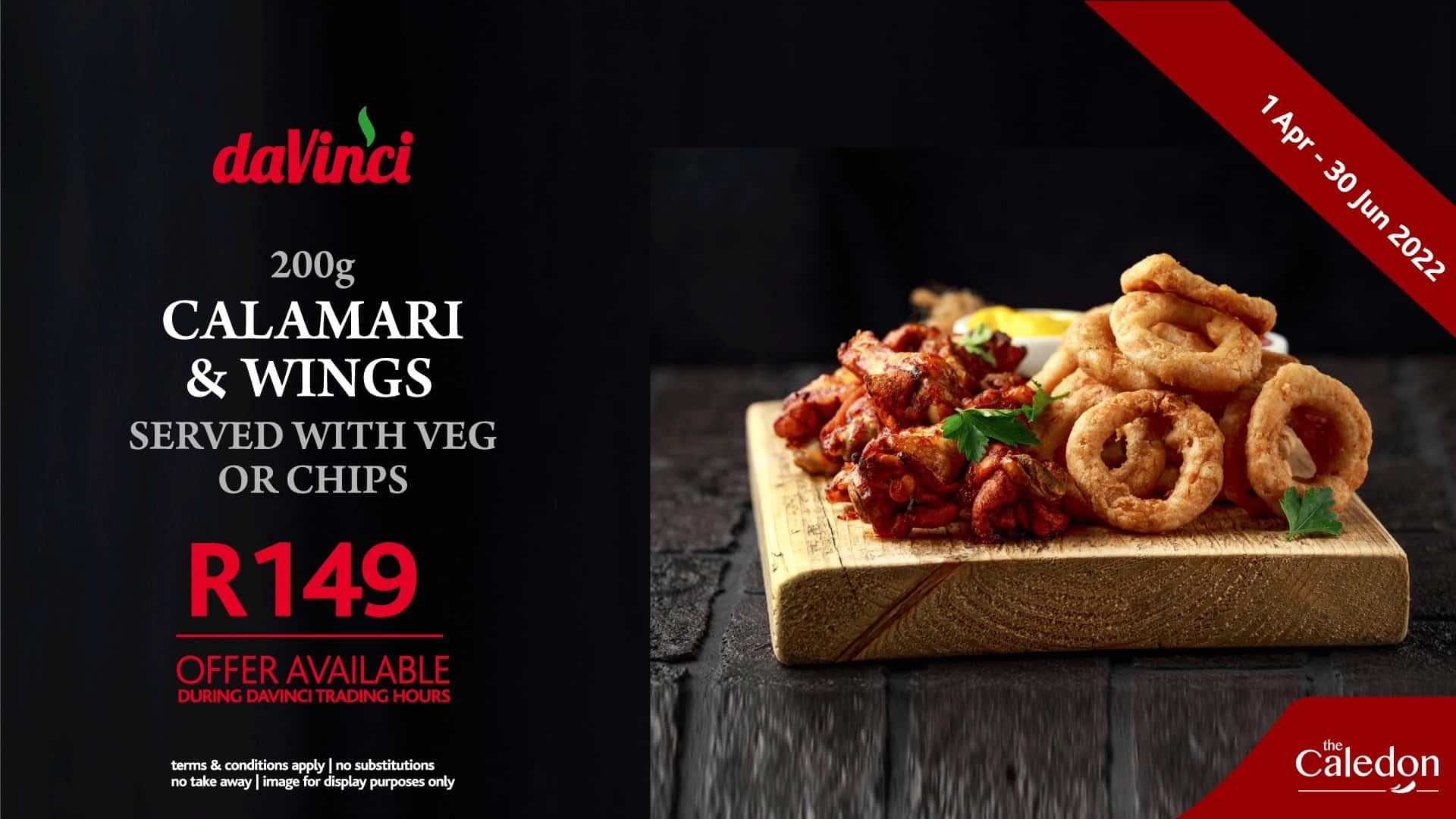 DaVinci - Calamari and Chicken Wings Combo - The Caledon