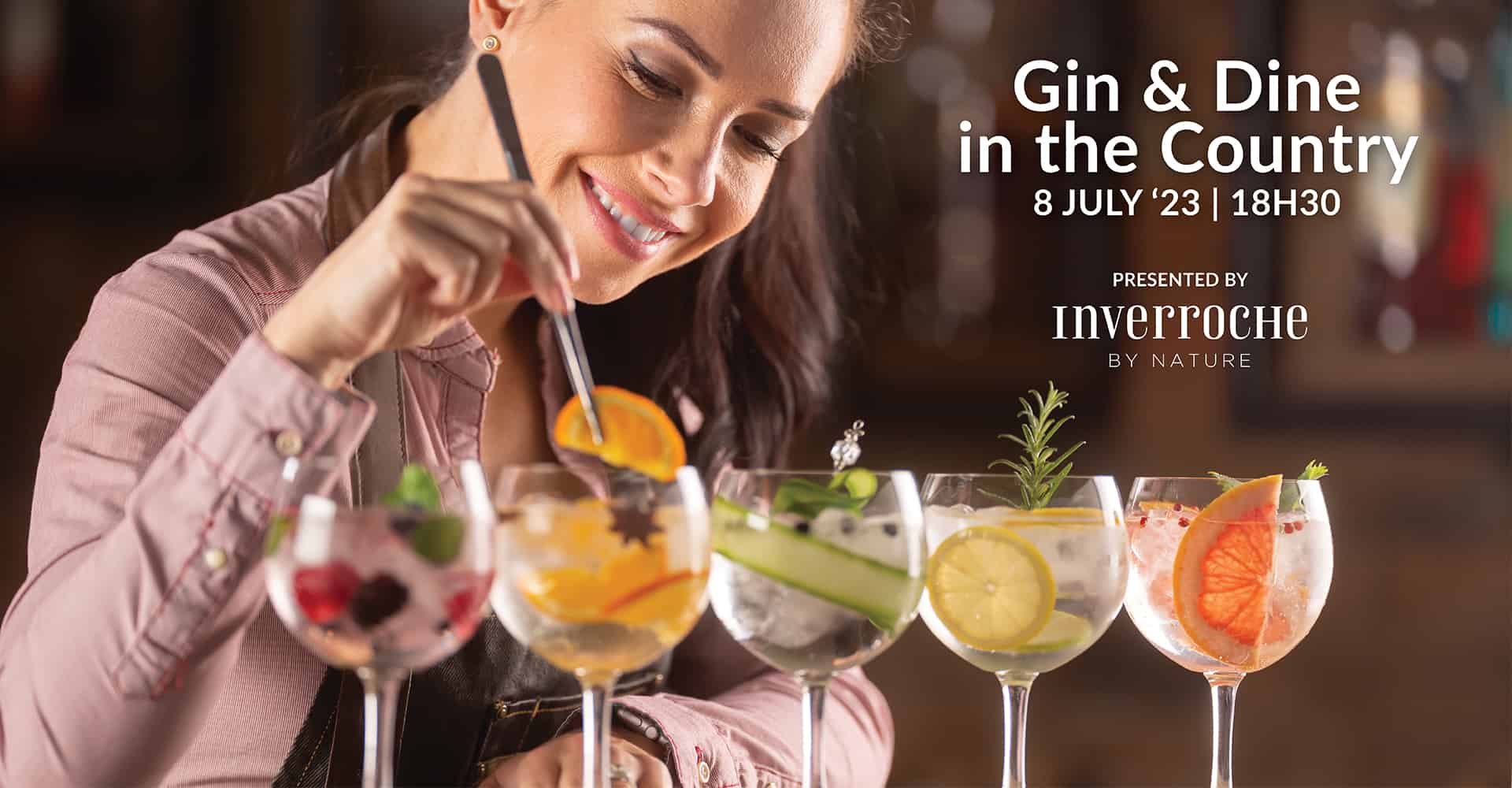 Gin & Dine In The Country. Dine & Stay Package R4195 For Two